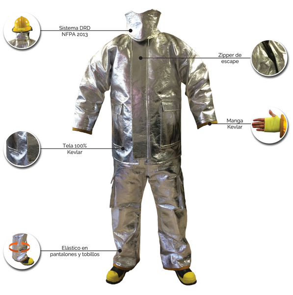 Sköld FPAPROX91 Traje de Bombero Aproximación Brigadista NFPA 91 (Pza ...