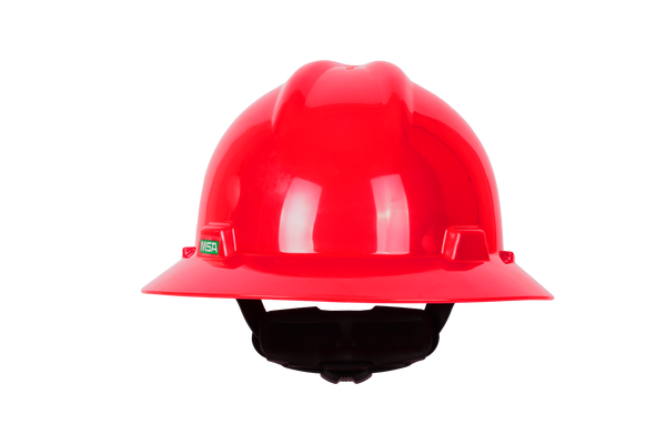 MSA 10032991 Casco V-Gard® de Seguridad de Ala Completa Rojo con Suspe ...